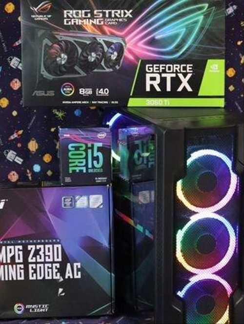 Мощный пк на RTX 3060 Ti 8gb и Core i5 9600K