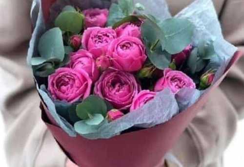 Букет из пионовидных роз розы цветы и подарки на д