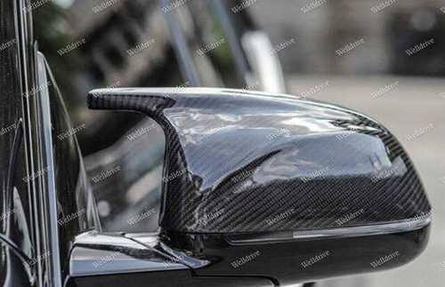 Крышки на зеркала BMW X7 G07 с ребром карбоновые