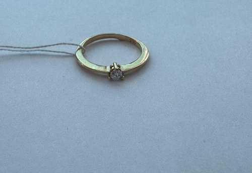 Золотое кольцо с бриллиантом (13410)
