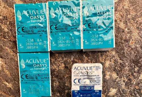 Линзы контактные acuvue oasys -3,5 -3,25