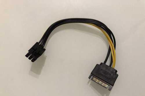 Райзер pci-e 6 pin от питания SATA для видеокарты