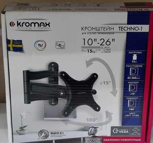 Кронштейн Kromax Techno-1 для телевизоров с диагон