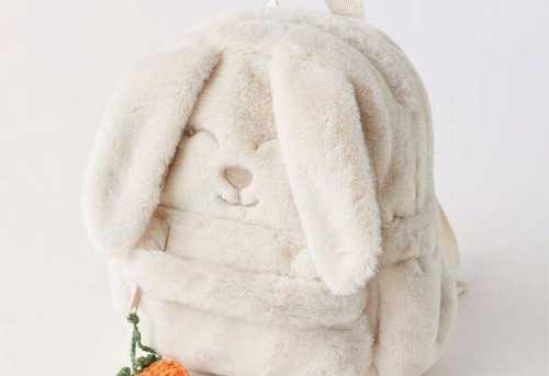 Рюкзак для девочки zara kids плюшевый кролик ушки
