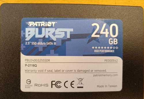 SSD Patriot 240Gb новый, без упаковки