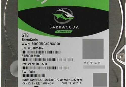 Жесткий диск 2.5" Seagate Barracuda 5 Тб ST5000LM0