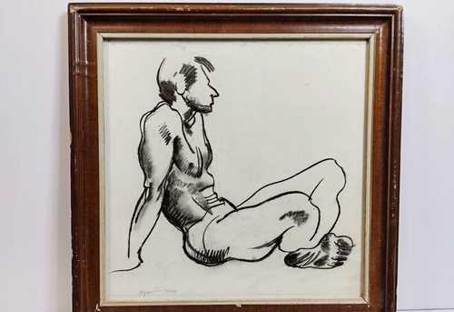 Рисунок Мужчина 1987г Борисович графика картина