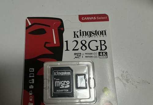 Карта памяти MicroSD 128gb kingston