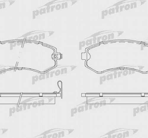 Patron PBP1166 Колодки тормозные дисковые передн nissan: almera I 95-00, almera I Hatchback 95-00