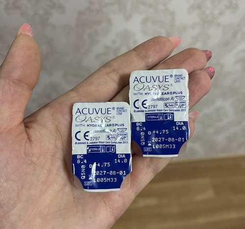 Линзы acuvue oasys двухнедельные -4,75