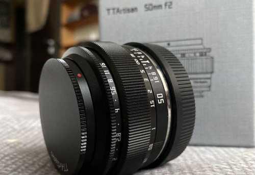 Объектив TTartisan 50 мм F2 для Canon EOS M