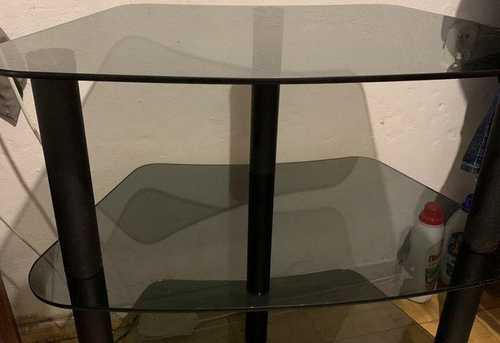 Стеклянная тумба, столик