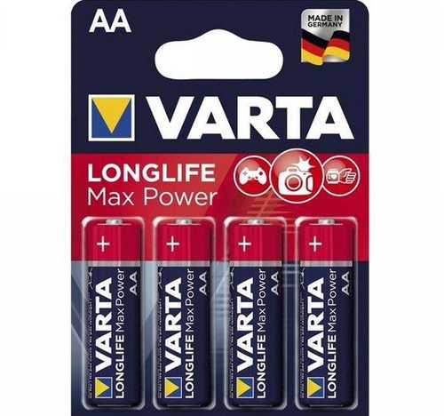 Батарейка AA Longlife Max Power LR6 (упаковка 4 шт) Varta 04706101404