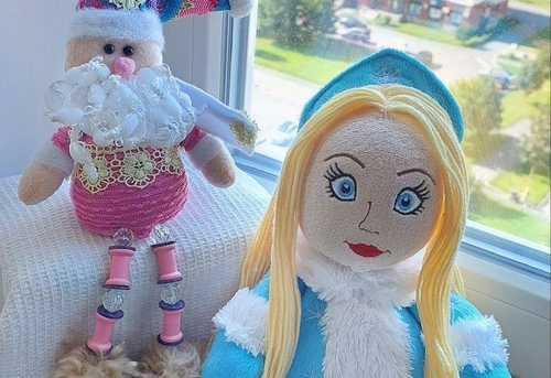 Снегурочка мягкая игрушка,дед Мороз