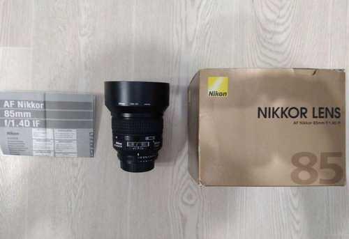 Объектив Nikon 85mm f/1.4D AF Nikkor