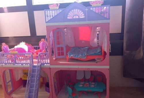 Домик кукольный двухэтажный " Маленькая принцесса"