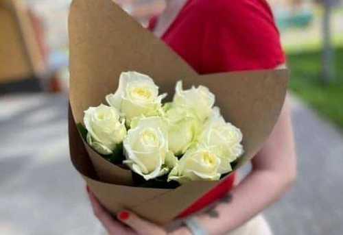 Букет белых роз цветы и подарки на день рождения с