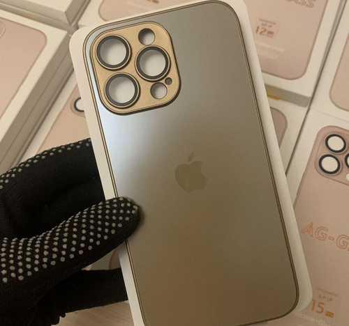 Чехол на iPhone 14 Pro Max золотой Desert Titanium