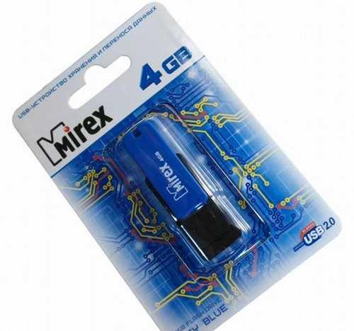 Флешка 4 гб USB Mirex City Blue