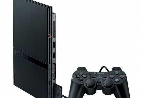 Sony Playstation 2 Slim прошитая+карта памяти бу