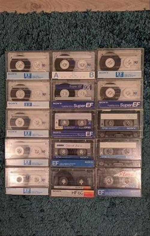 Аудиокассеты Sony 15 штук, цена за все