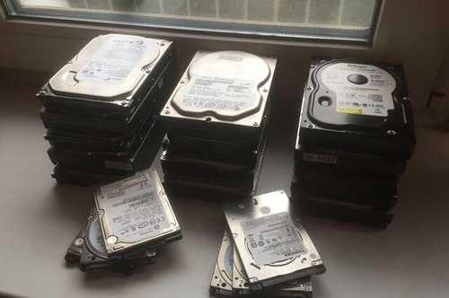 Различные HDD для ноутбуков и пк небольшой ёмкости