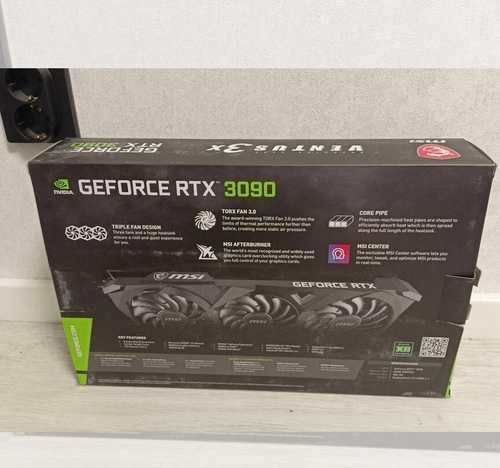 Пустая коробка видеокарты GeForce rtx3090