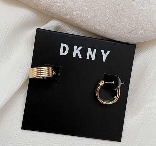 Новые серьги Dkny широкие колечки оригинал