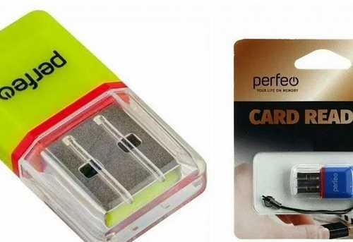 Картридер Perfeo Micro SD, (PF-VI-R008 Green) зеле