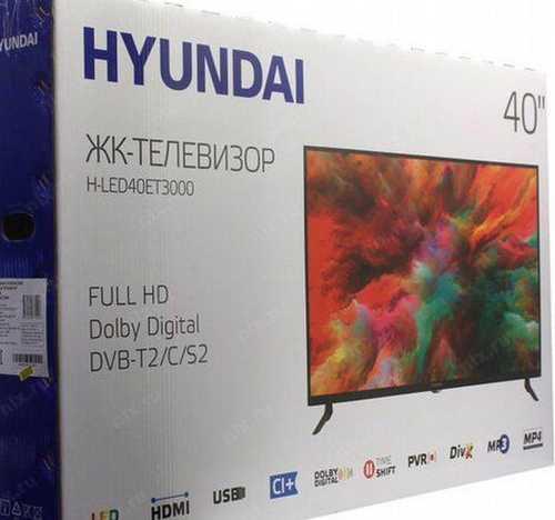 Телевизор Hyundai h-led40et3000 full HD как новый