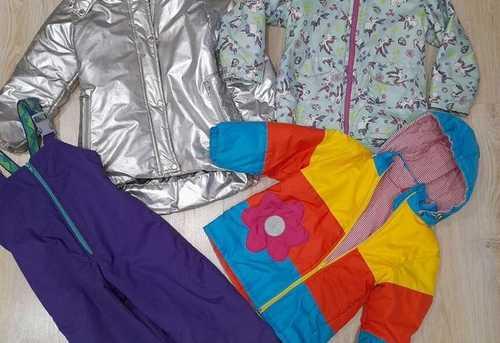 Куртки демисезон для девочки пакетом. 116-120