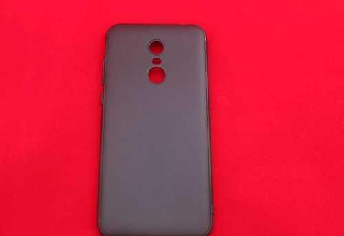 Чехол для Xiaomi Redmi 5 Plus черный матовый силик