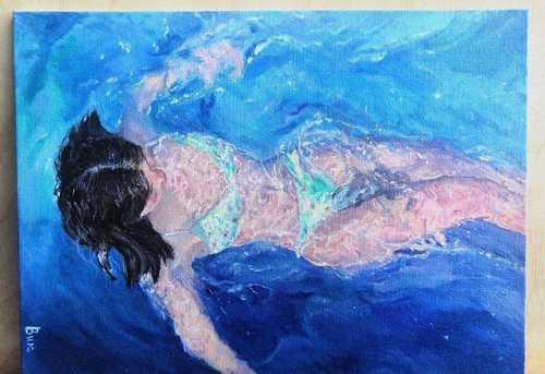 Картина: Молодая девушка в купальнике