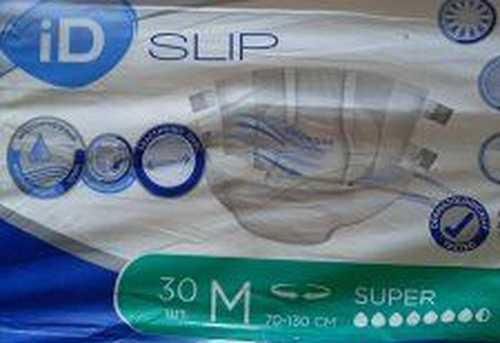 Подгузники для взрослых iD Slip Super, M, 70-130см