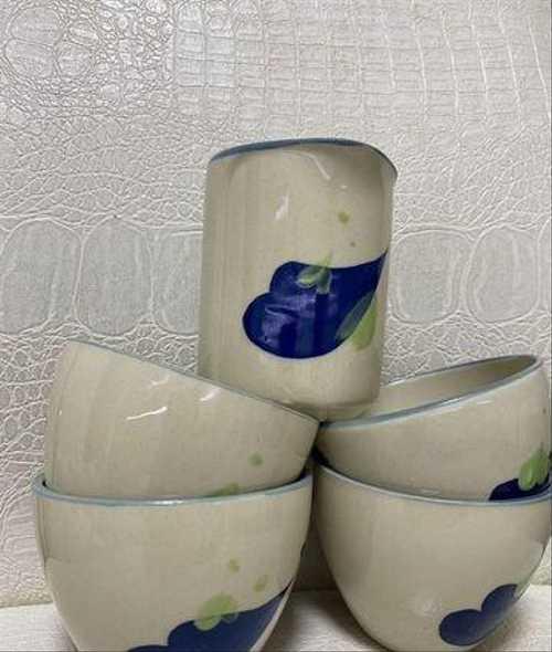 Набор Пиала для чая и стакан керамика