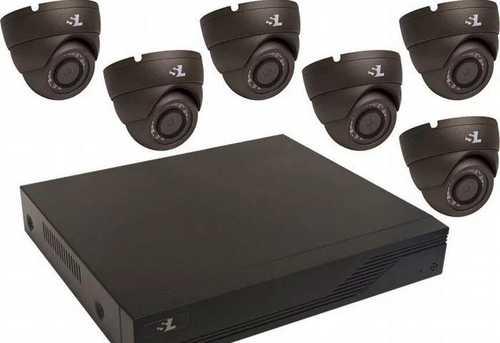 Комплект видеонаблюдения на 6 камер AHD 2Мп SL