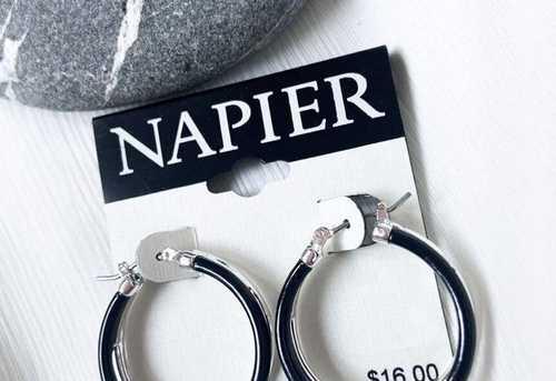 Новые серьги Napier черные кольца