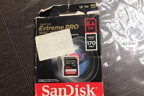 Карта памяти sdxc SanDisk Extreme PRO 64Gb