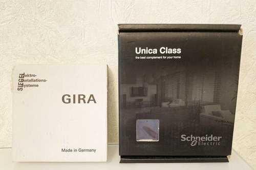 Рамки Schneider Electric Unica Glass и Gira