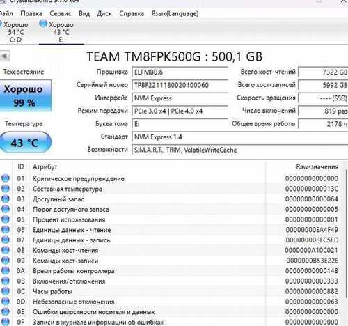 SSD M2 nvme 500gb Team group