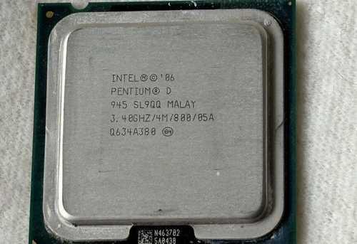 Процессор intel pentium D945 SL9QQ 3,40 GHz