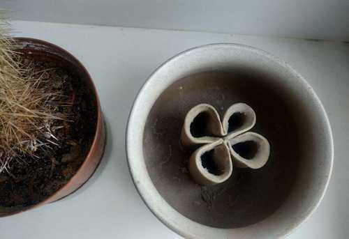Глиняная ваза горшок для цветов