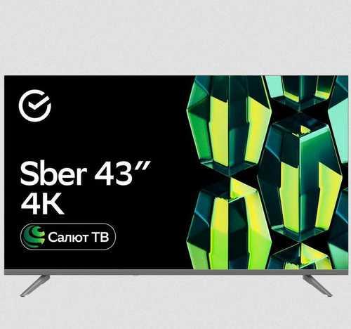 43" 4K Телевизор Sber SDX-43U4014 новый, гарантия