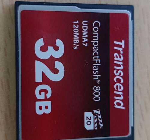 CF карта памяти compact flash Transcend 32gb 800x