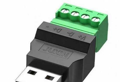 Разъем штекер USB с клеммами