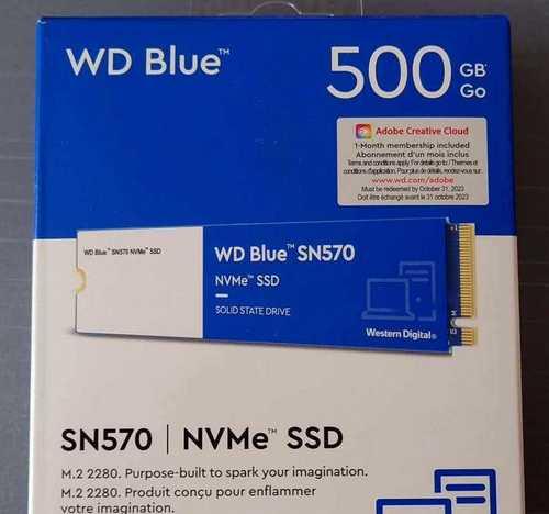 SSD WD Blue SN570 500 гб (новый) M.2 2280