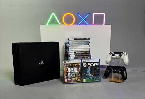 PlayStation 4 Pro, 710 игр в комплекте, гарантия