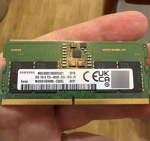 Оперативная память ddr5 8gb samsung (для ноутбука)