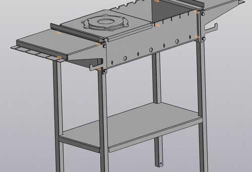 Мангал дачный модель/чертеж Компас 3D