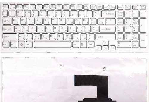 Клавиатура Sony Vaio vpcel, VPC-EL белая с рамкой
